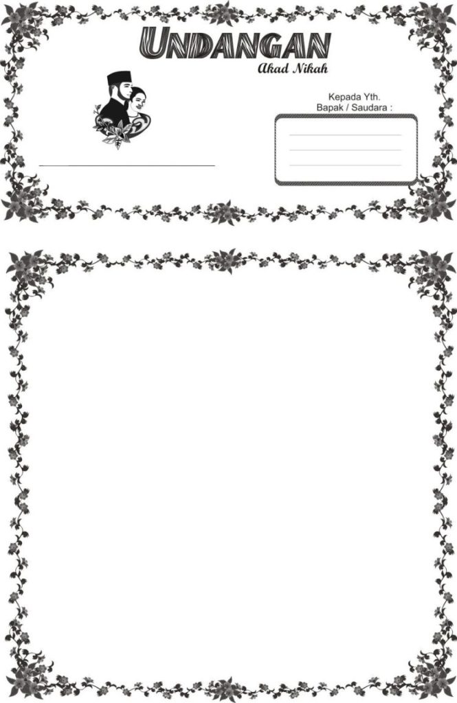 60+ Bingkai Undangan: Nikah, Tahlil, Aqiqah dll (DOWNLOAD)