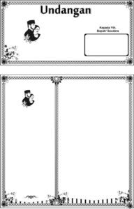 60+ Bingkai Undangan: Nikah, Tahlil, Aqiqah dll (DOWNLOAD)