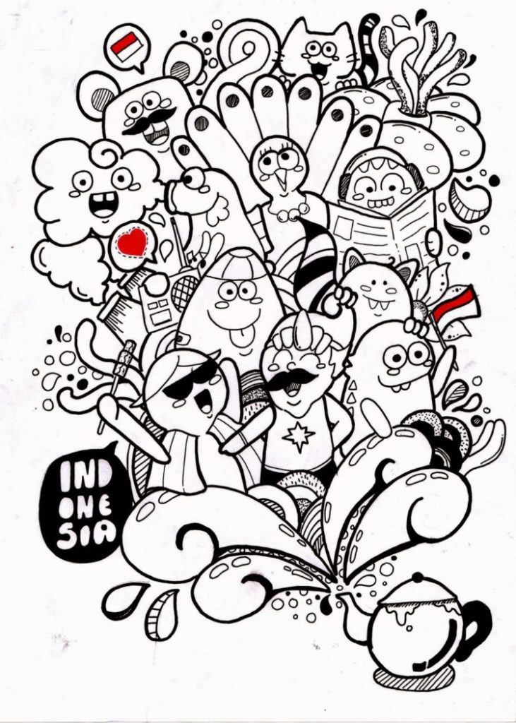 60+ Gambar Doodle Art (NAMA, SIMPLE, WALLPAPER, BUNGA)