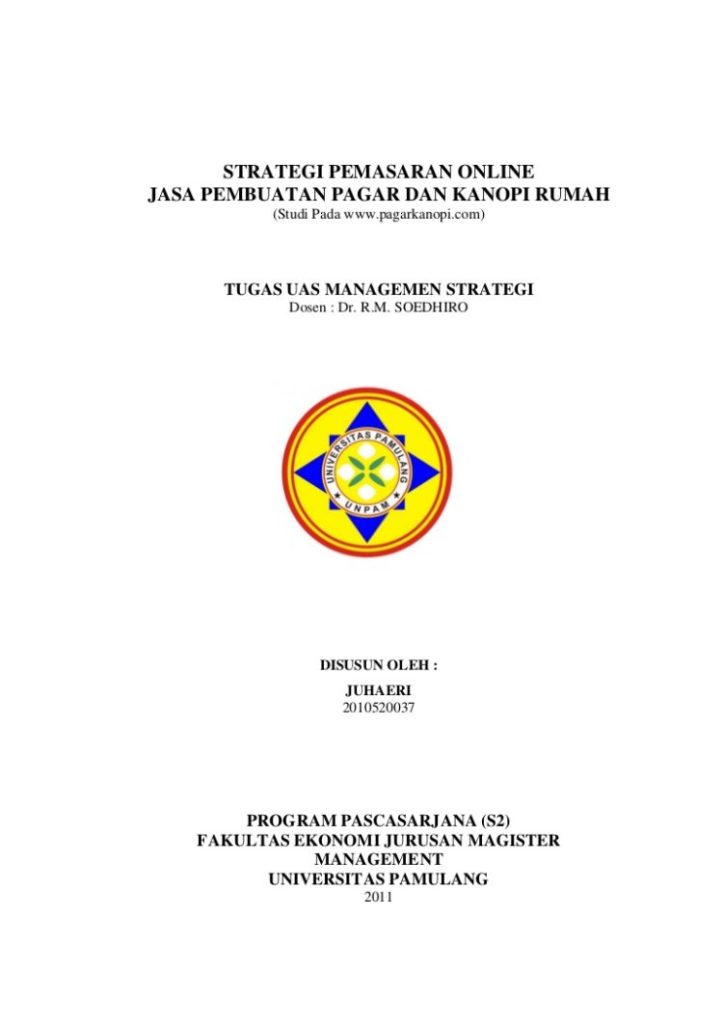 60+ Contoh Cover Makalah: Kuliah / SMA (BAIK, BENAR, MENARIK)