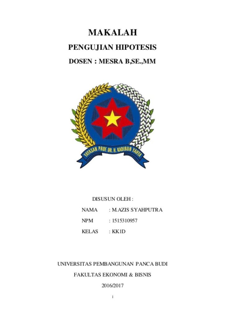 60+ Contoh Cover Makalah: Kuliah / SMA (BAIK, BENAR, MENARIK)