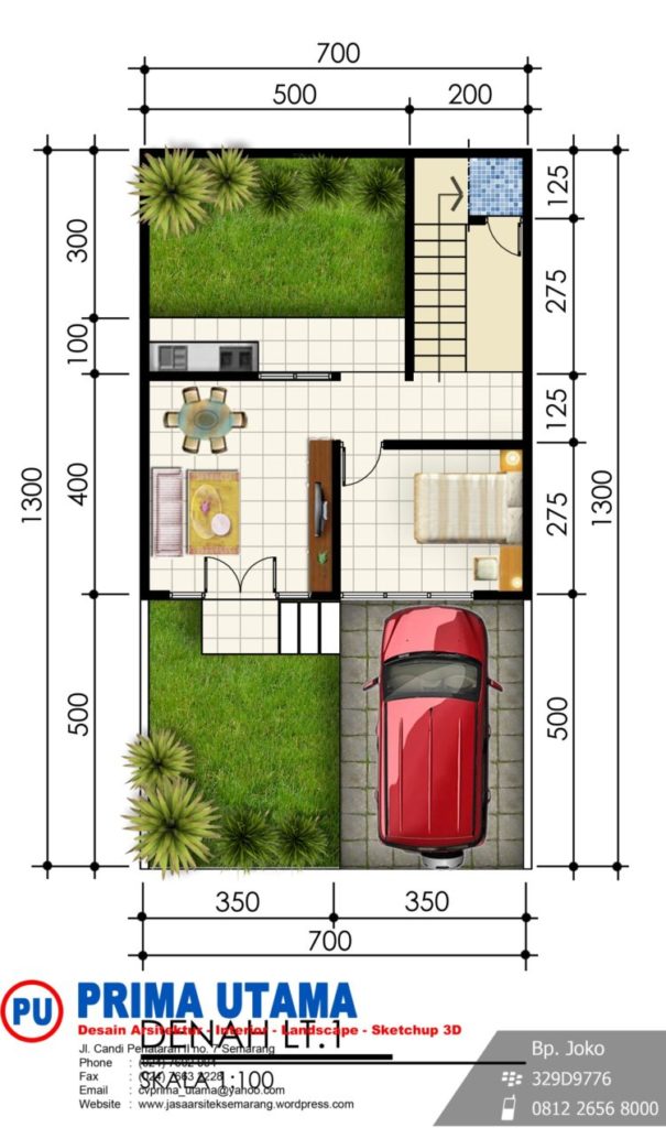 60+ Denah Rumah Minimalis (1 & 2 LANTAI, Type: 36, 45, 60, 70 dll)