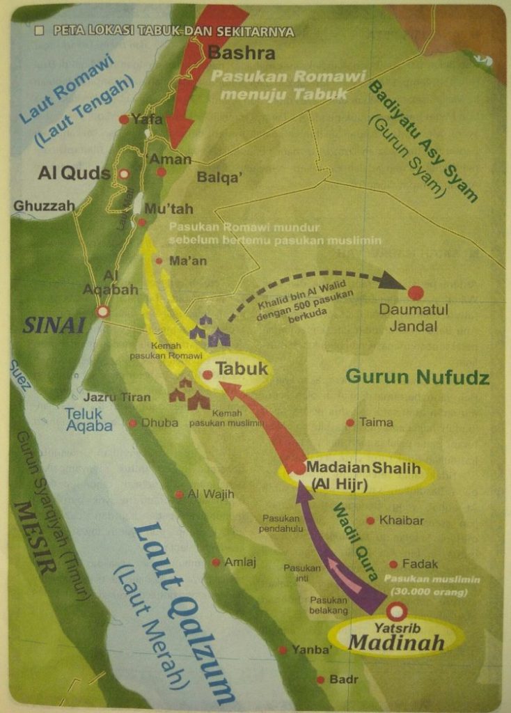 Sejarah Perang Tabuk (LATAR BELAKANG, STRATEGI, HIKMAH dll)